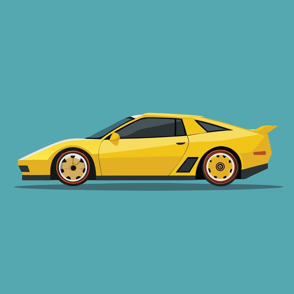 Illustration Of A Yellow Sportscar 60216426 Vector Art at Vecteezy