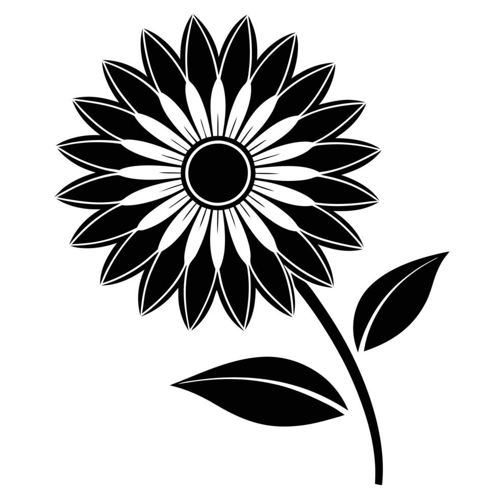 rtistic Minimalist Sunflower Silhouette 60234328 Vector Art at Vecteezy
