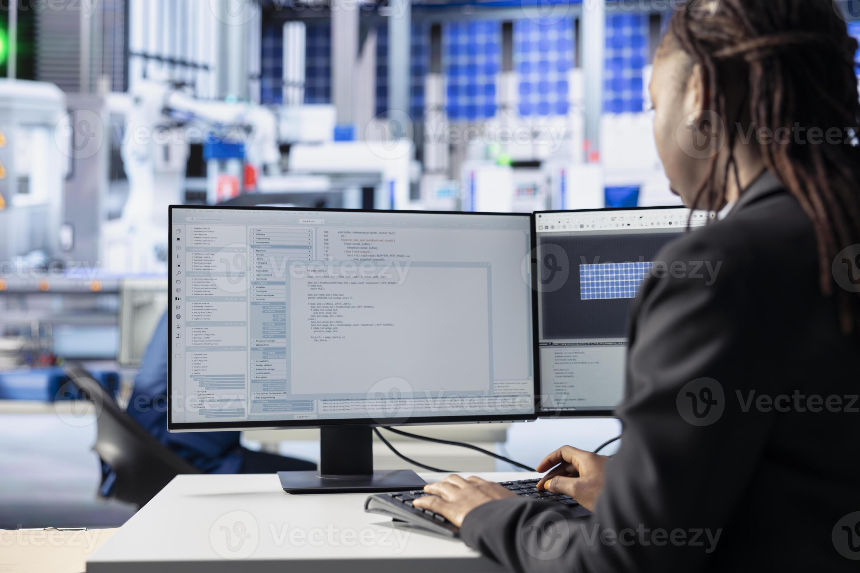 Photovoltaics Factory Programmer Coding App Monitoring System Performance Solar Panels