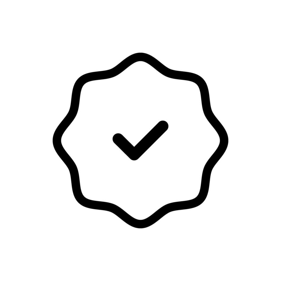 Verified badge icon. Represents trust, authenticity, approval, and ...
