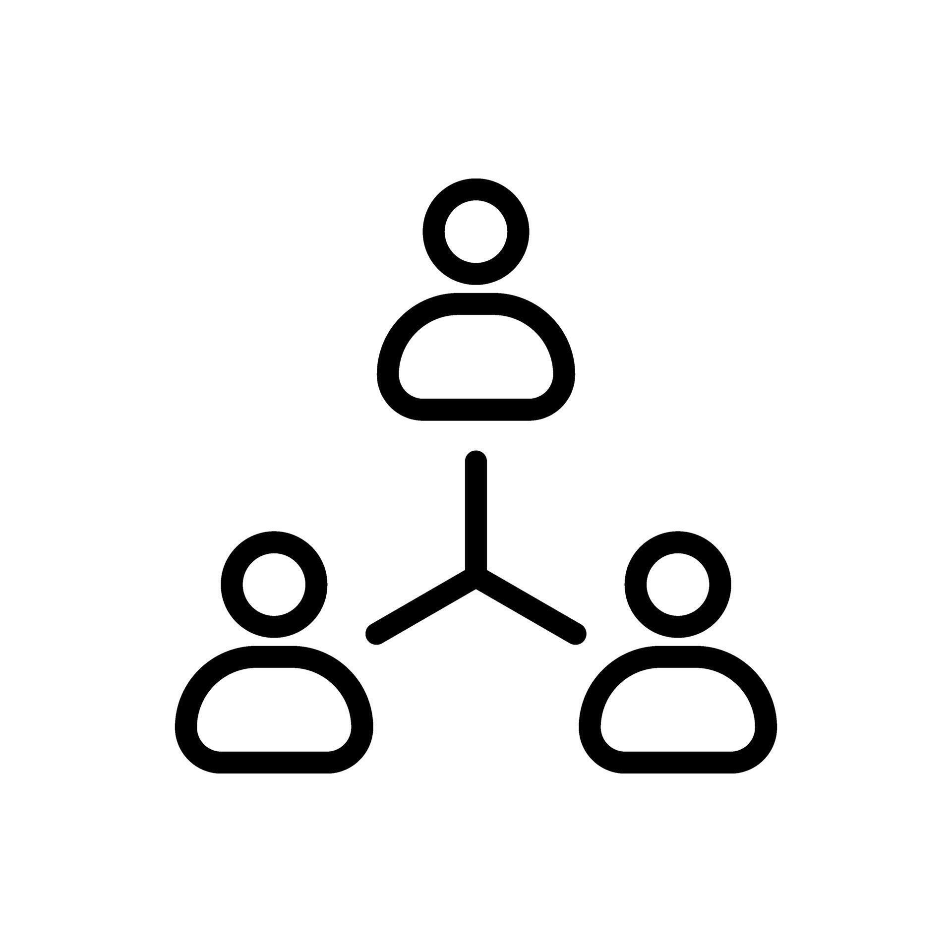 Network Connection Icon Representing Teamwork Social Connections Communication And Hierarchy