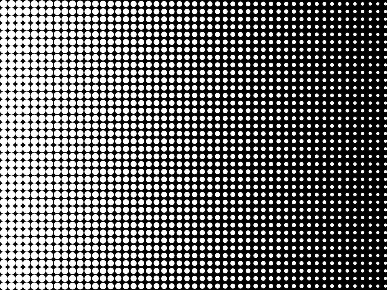 Halftone Dot Pattern Transitioning From White To Black Creating A