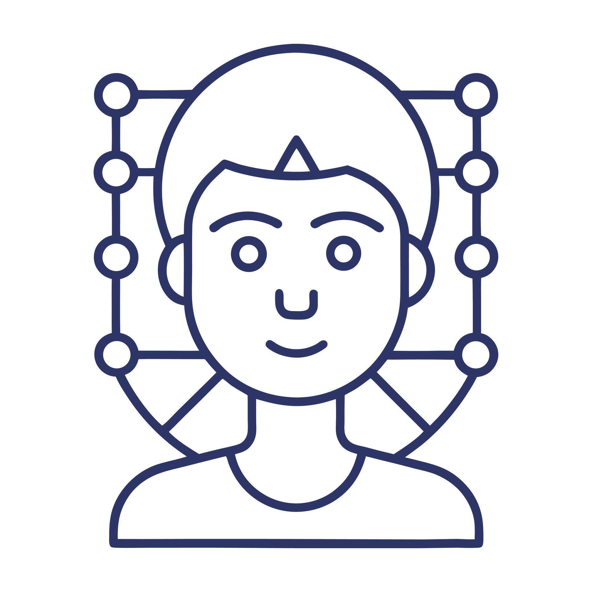 Ai Face Recognition System Scanning Human Face 60271696 Vector Art At Vecteezy