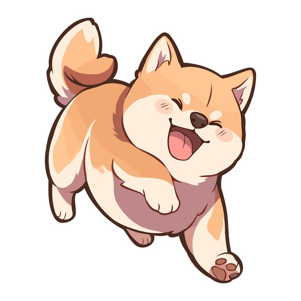 Excited Shiba Inu Jumping In Air 60273661 Vector Art at Vecteezy