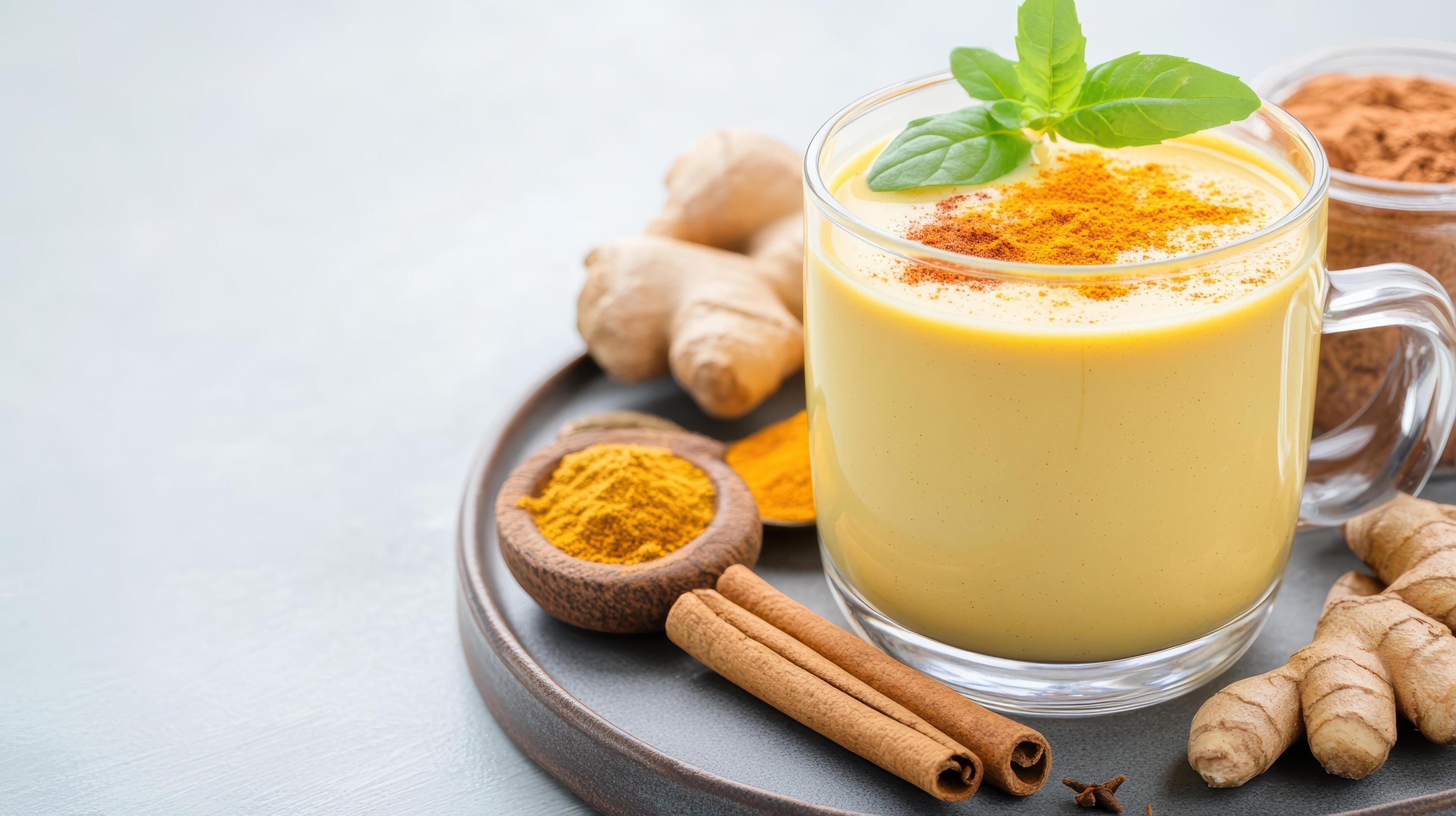 Tumeric and ginger smoothie with cinnamon and spices 60292065 Stock ...