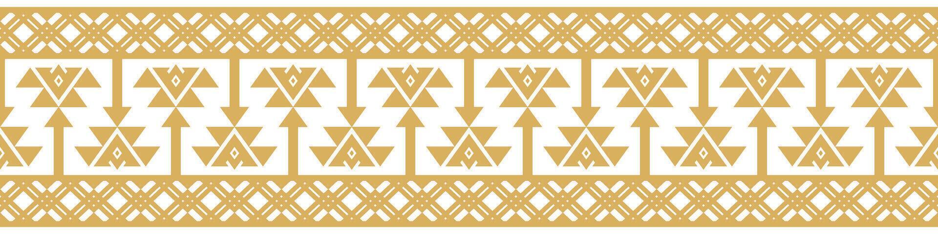Vintage Ethnic Mexican Aztec Border Pattern with Tribal Navajo Geometry ...