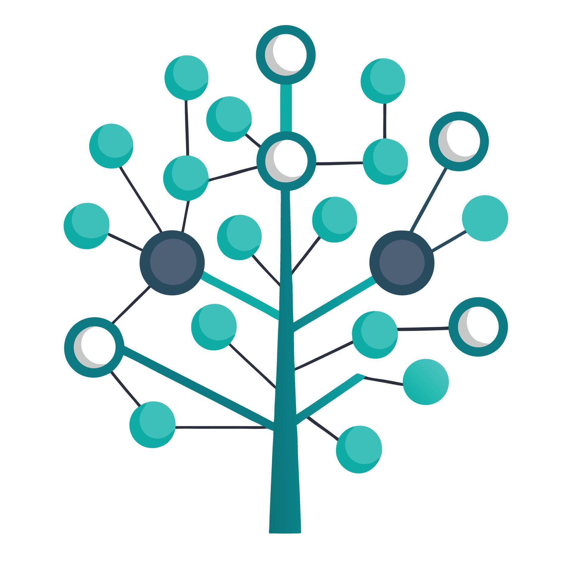 Internet Tree illustration with network node branches 60316306 Vector ...