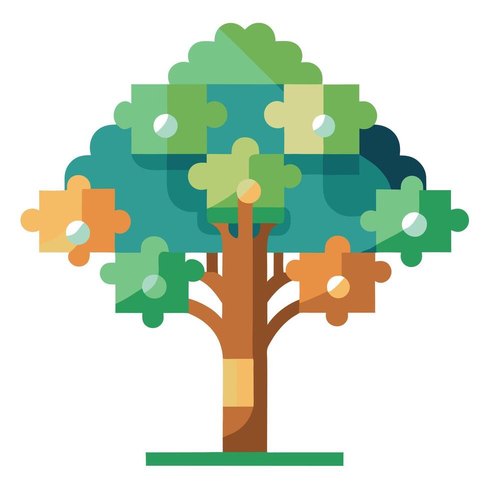 Problem Solving Tree Puzzle Canopy 60316599 Vector Art at Vecteezy