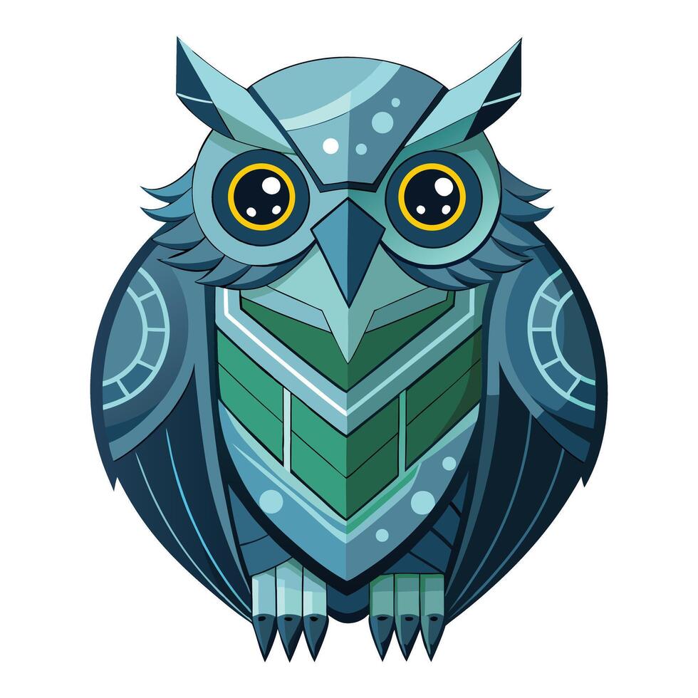Cybernetic owl with digital circuit feathers illustration futuristic ... Cybernetic owl with digital circuit feathers illustration futuristic ...