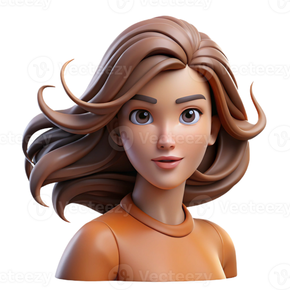 Magnificent Abstract A Portrait Of A Woman With Flowing Genuine 60323902 Png