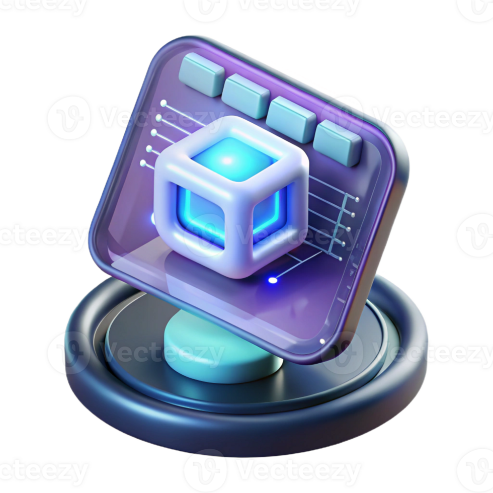 Hypnotic Inspired Concept Art Style Hyper Specific Render Of A Levitating Holographic Computer