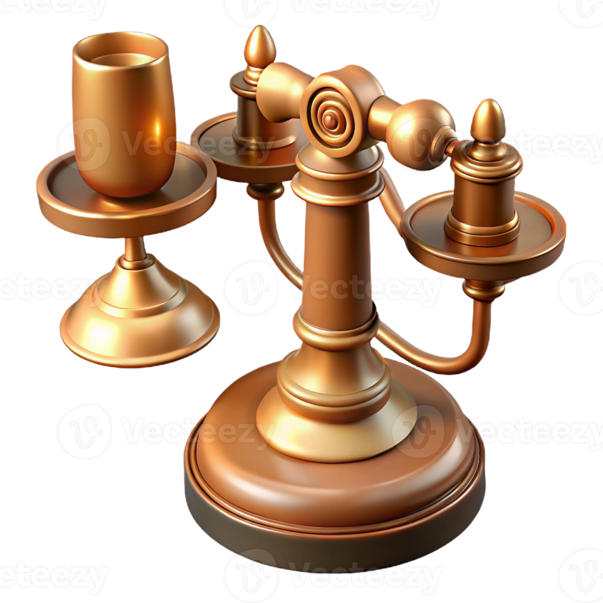 Dramatic Magnificent Photorealistic Professional Render Of A Vintage Candlestick Telephone