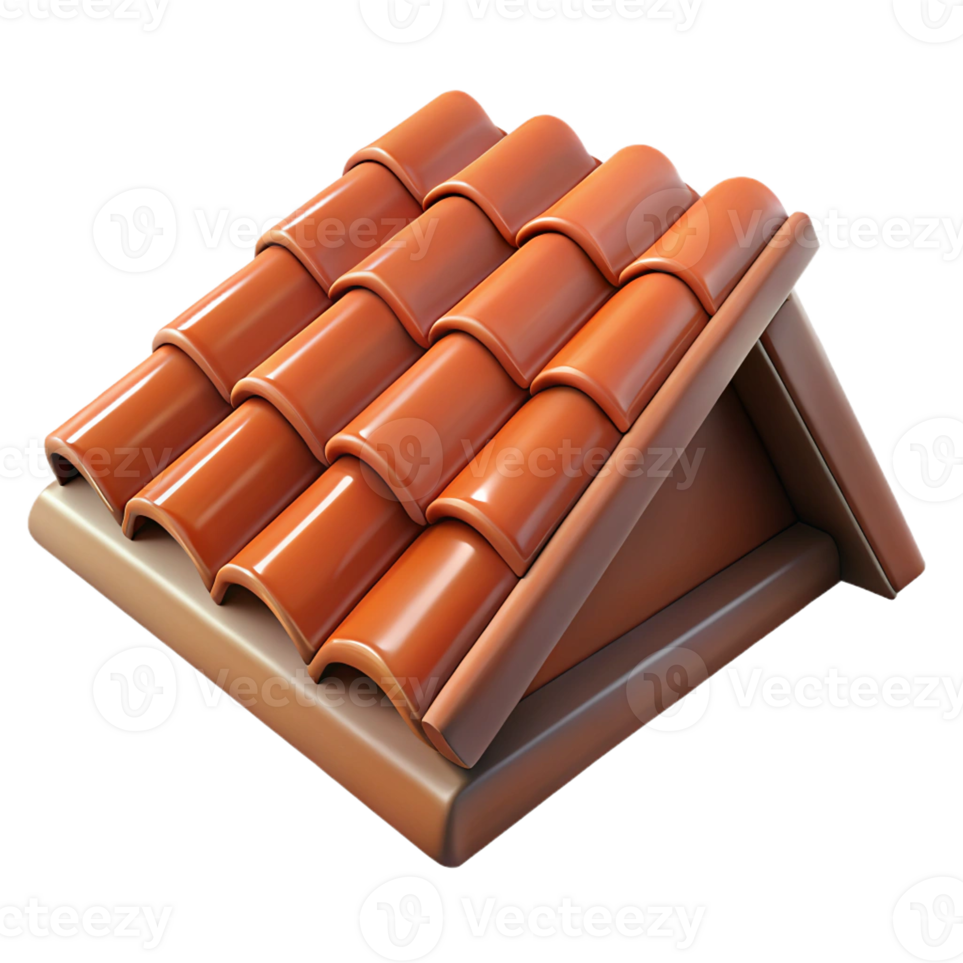 Beautiful Avant Garde Hyper Specific Professional Render Of A Single Weathered Terracotta Roof