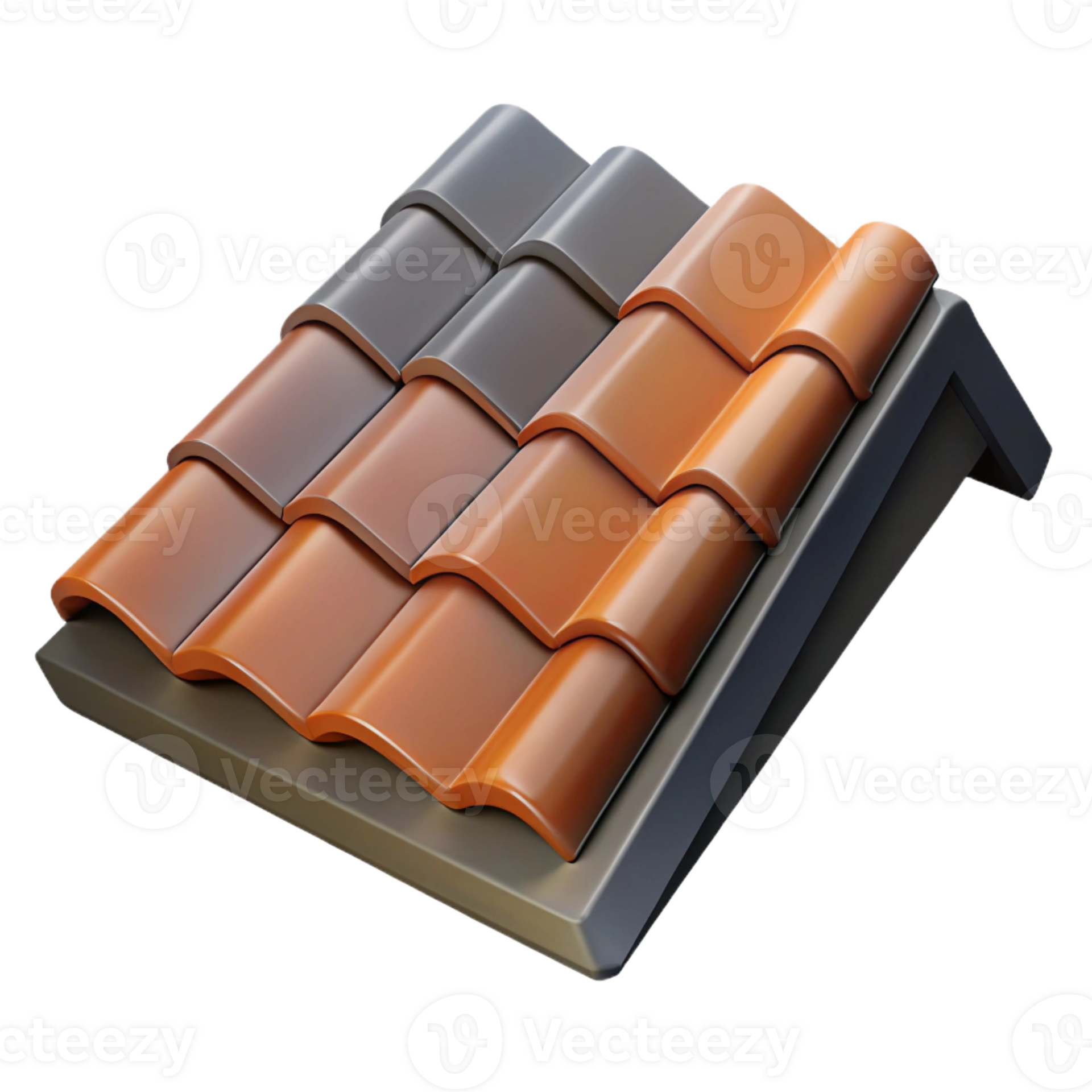 Distinguished Coastal Hyper Specific Professional Render Of A Single Slate Roof Tile Isolated