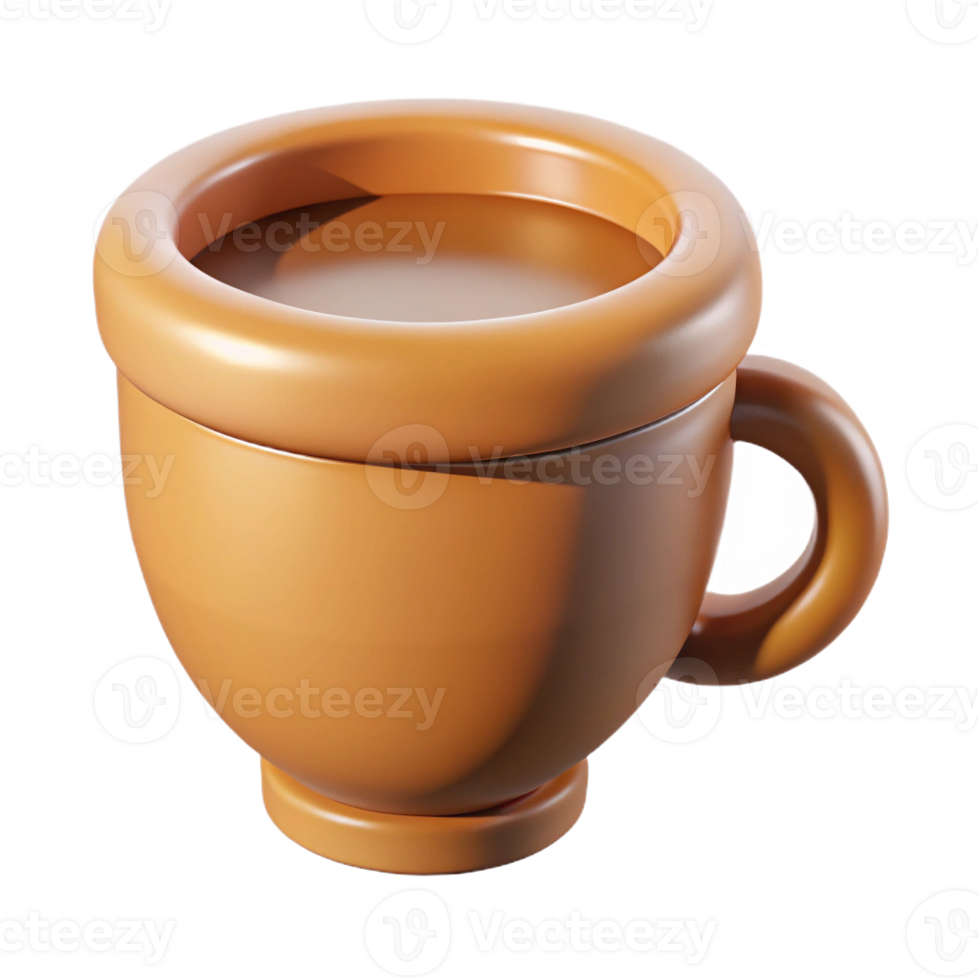 Exquisite Dreamy Retro Pictogram Of A Coffee Cup Symmetrical Design Clean Lines Scalable