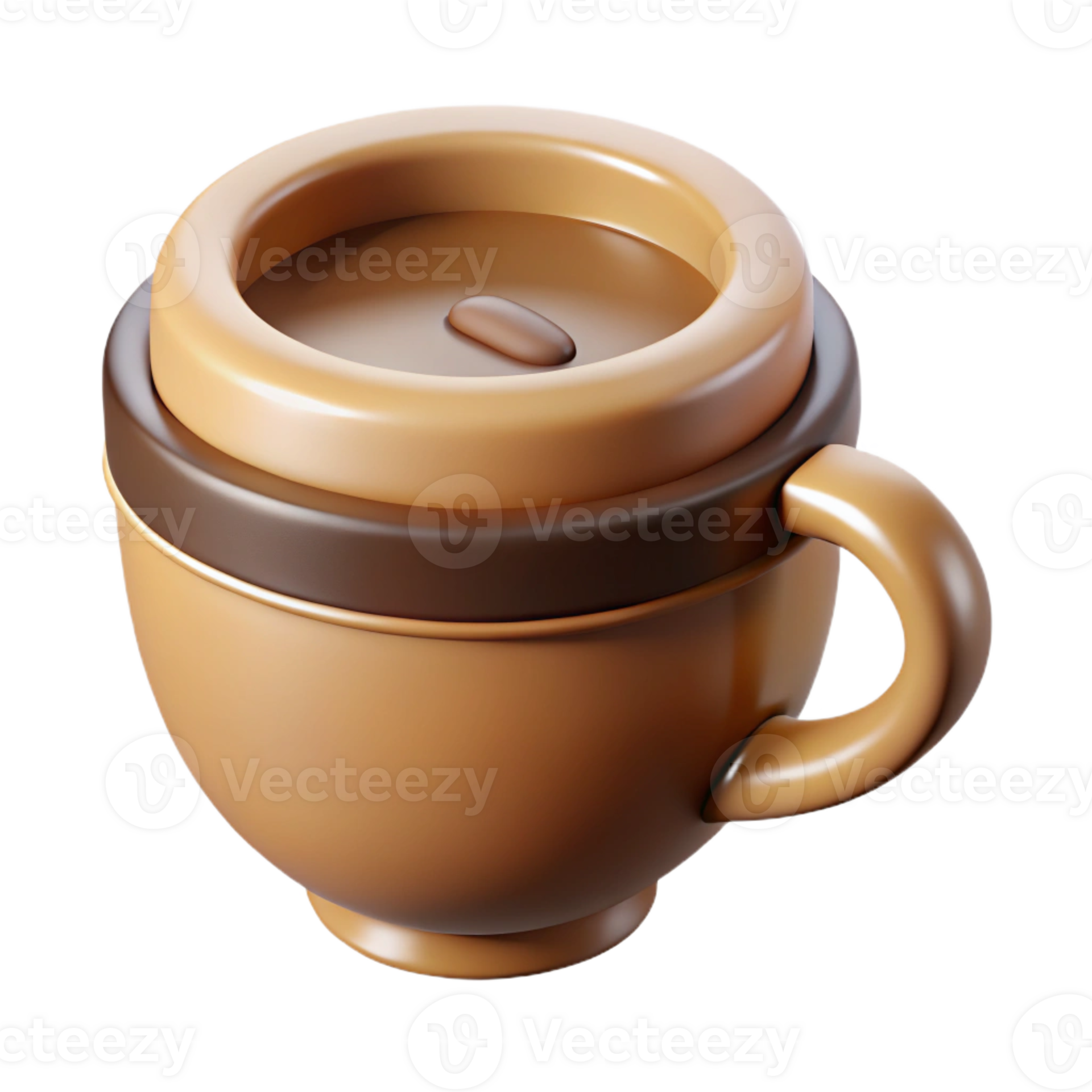 Hypnotic Organic Pictogram Of A Coffee Cup Symmetrical Design Clean Lines Scalable Design