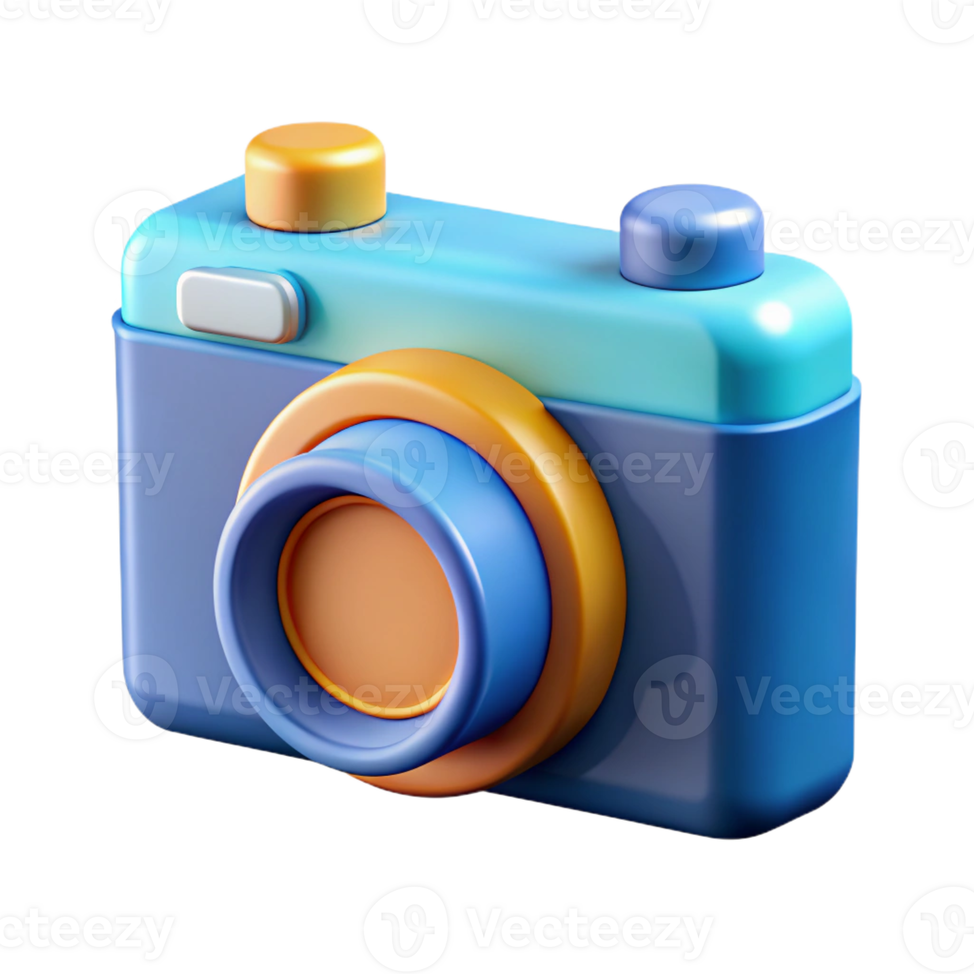 Pristine Futuristic Pictogram Of A Camera Crisp Edges Flat Color Single Weight Stroke