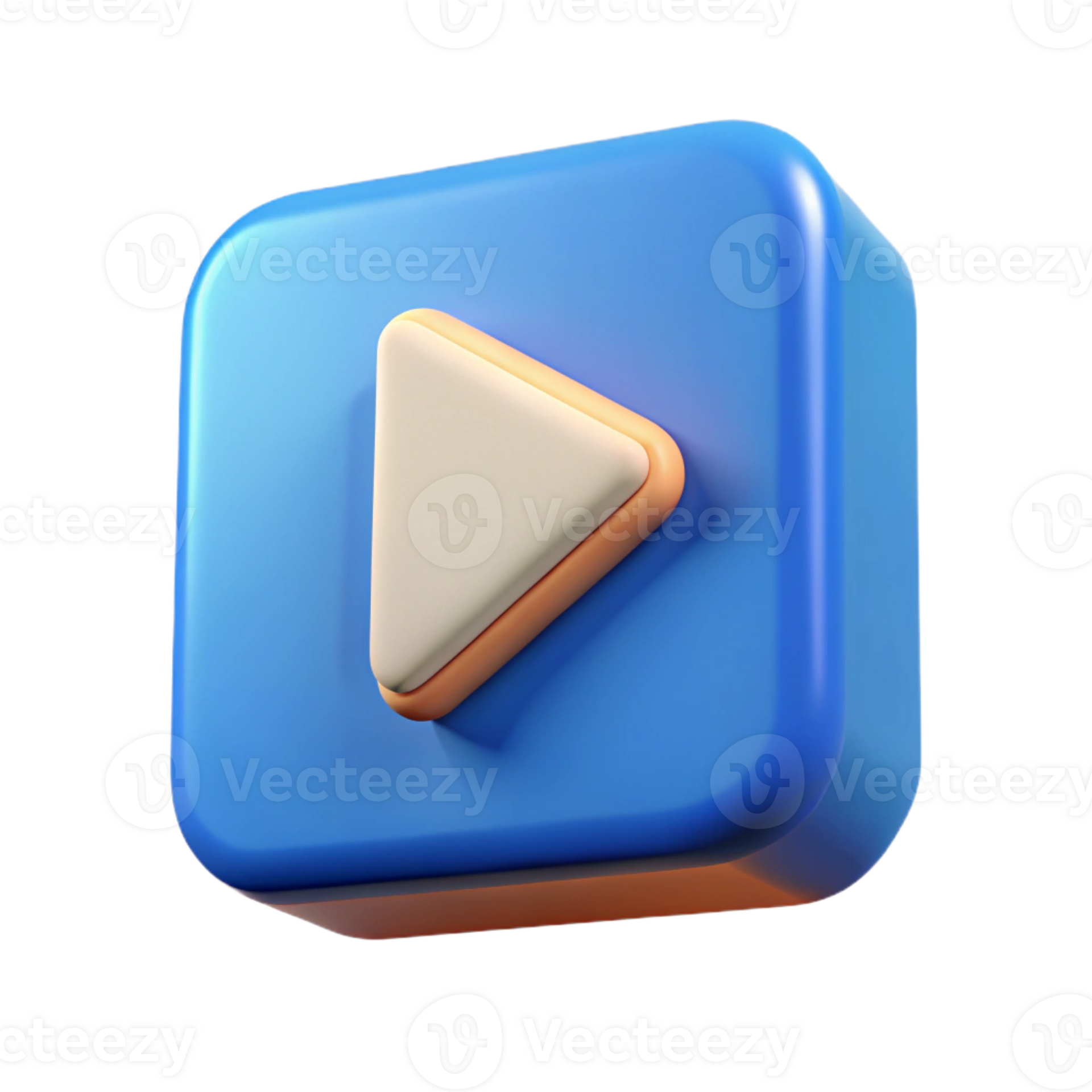 Pristine Reflective Impressionist Pictogram Of A Play Button Geometric Clean Lines Scalable