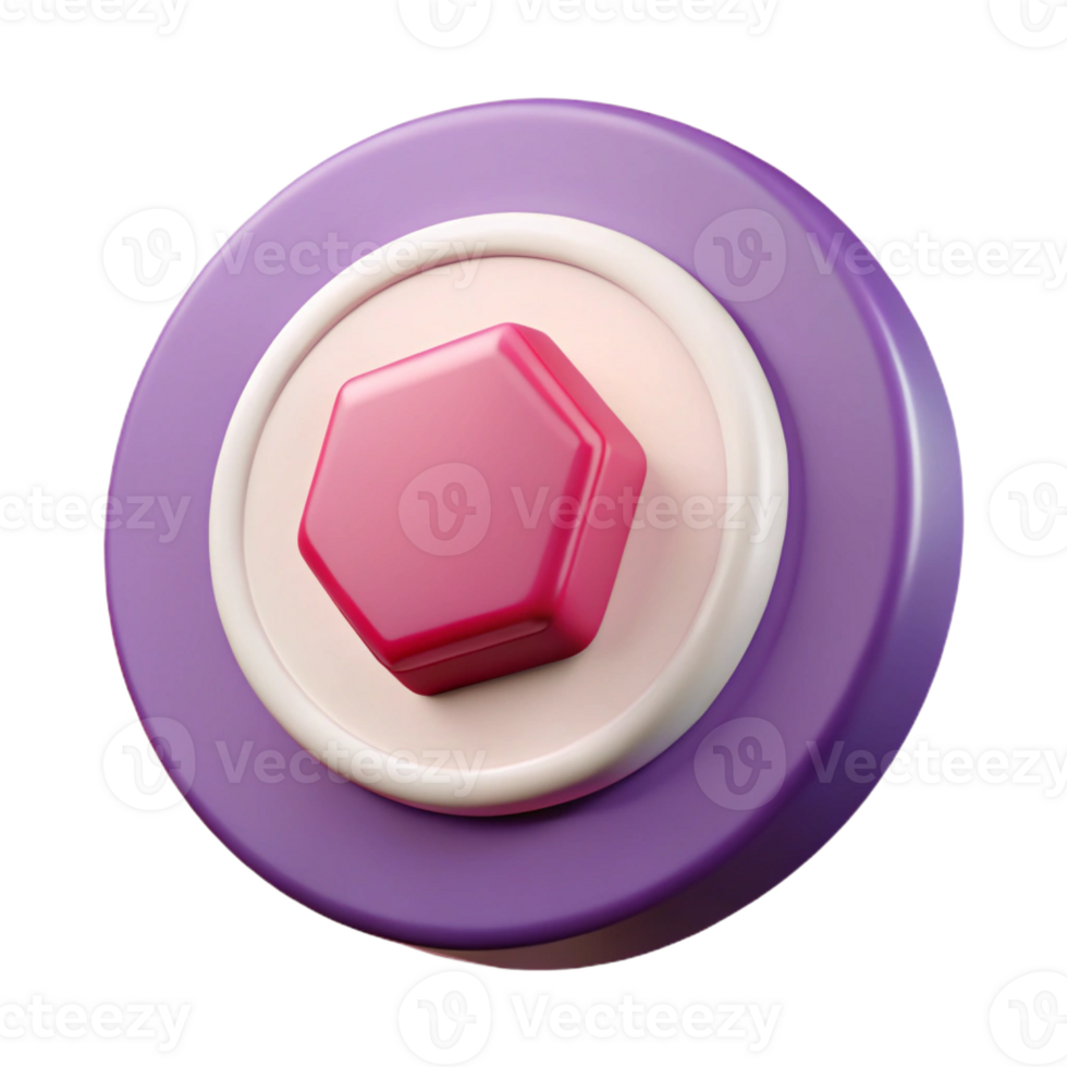 Striking Mid Century Pictogram Of A Stop Button Symmetrical Clean Lines Scalable Design