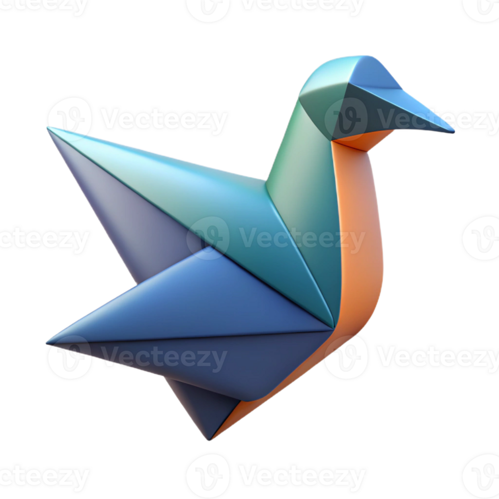 Tranquil Dramatic Abstract Geometric Shape Resembling A Bird Flat Color Clean Lines Scalable