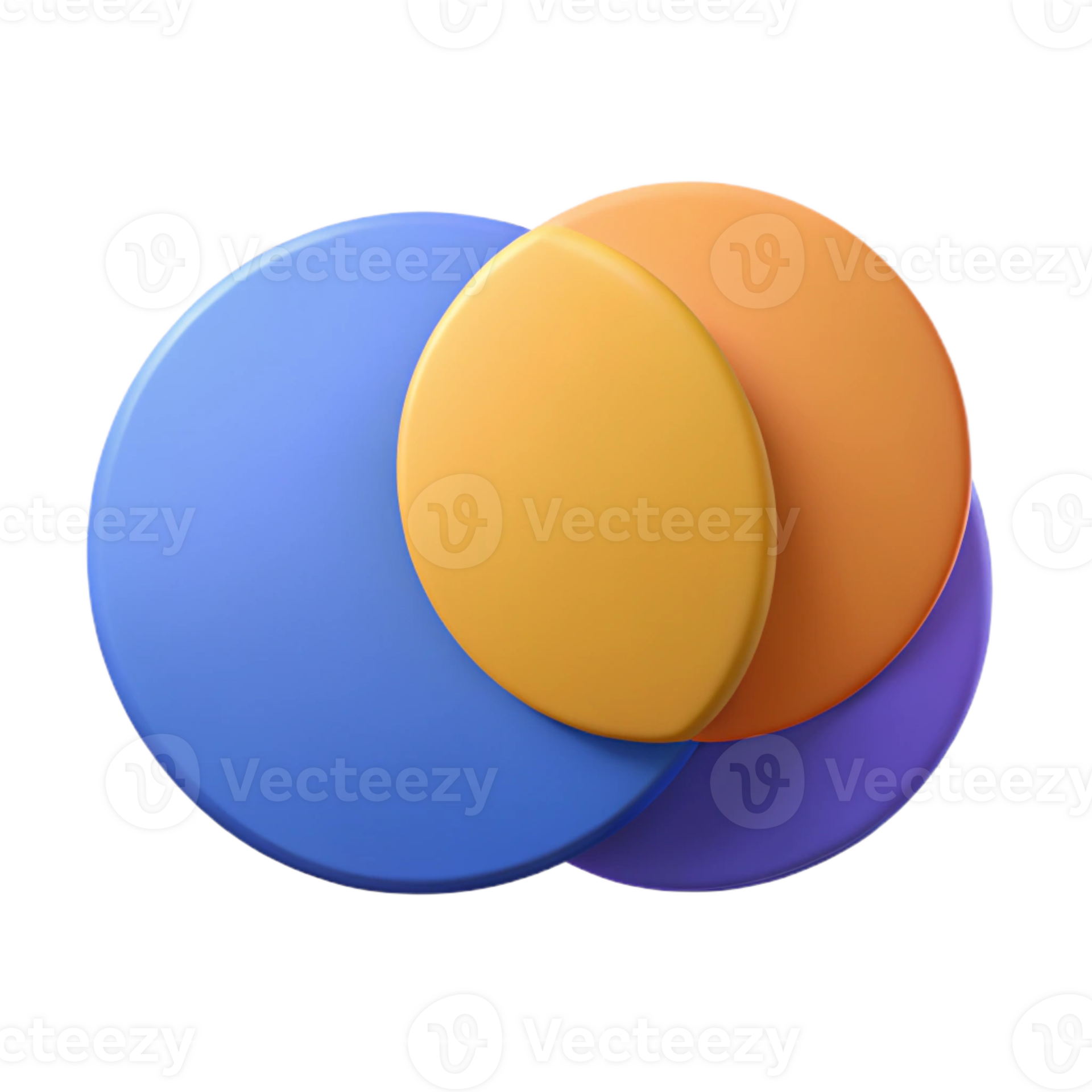 Elegant Timeless Two Overlapping Circles Forming A Venn Diagram Geometric Flat Color Scalable