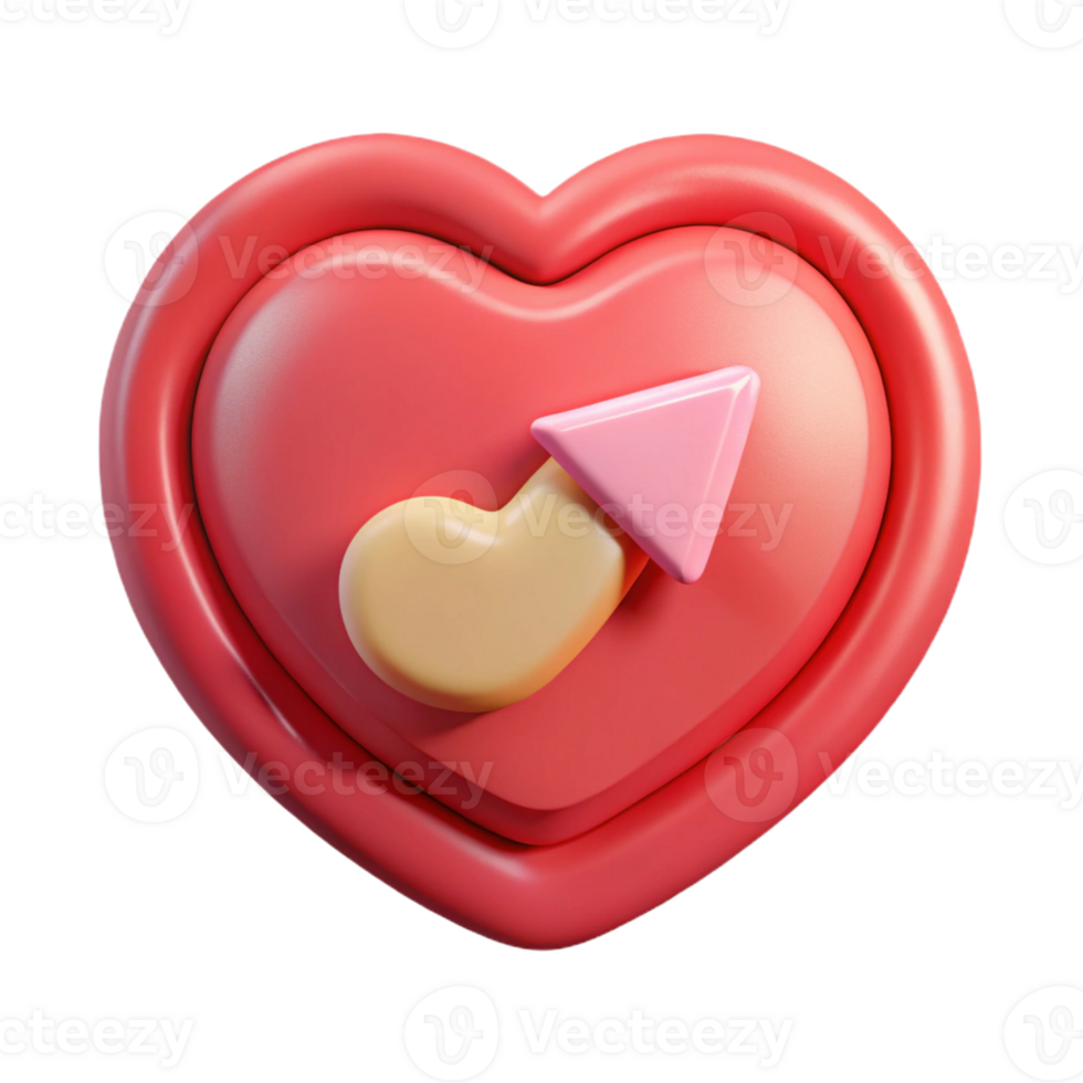 Breathtaking Standout Heart Badge With An Arrow Scalable Crisp Edges Single Weight Stroke