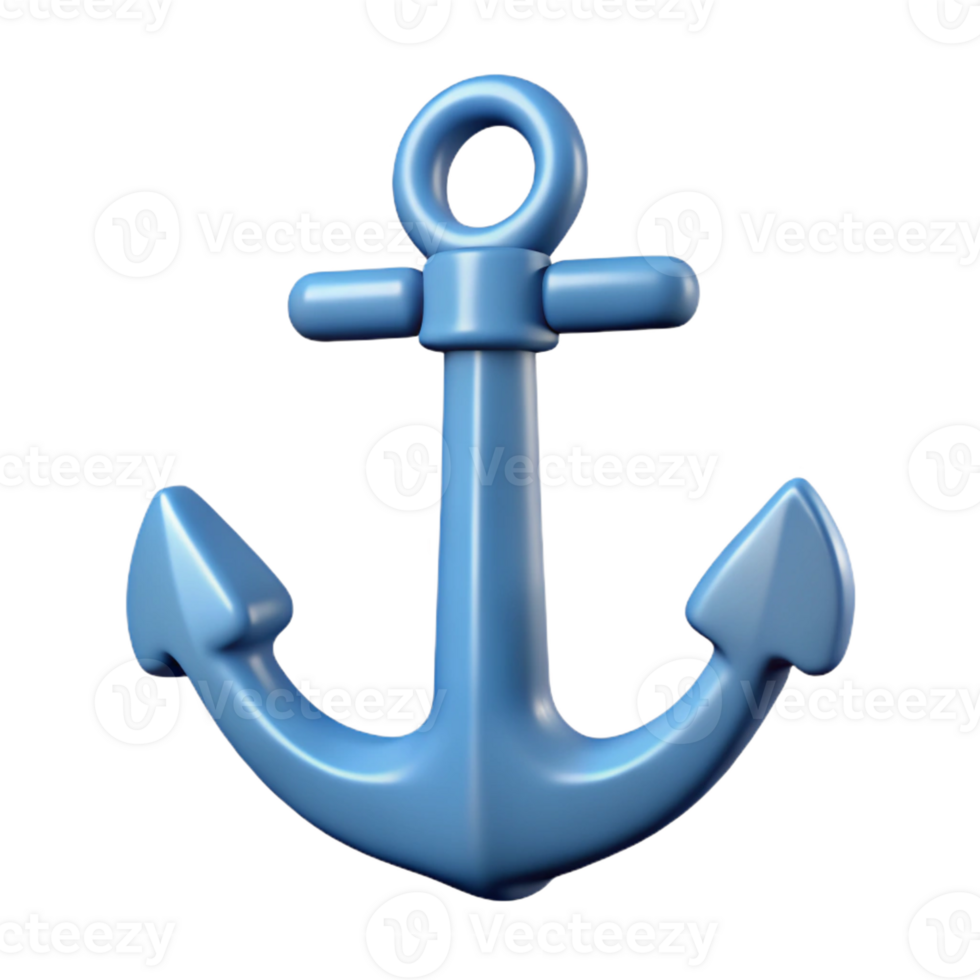 Magnificent Impressionist Minimal Outline Of An Anchor Clean Lines Flat Color Scalable Design