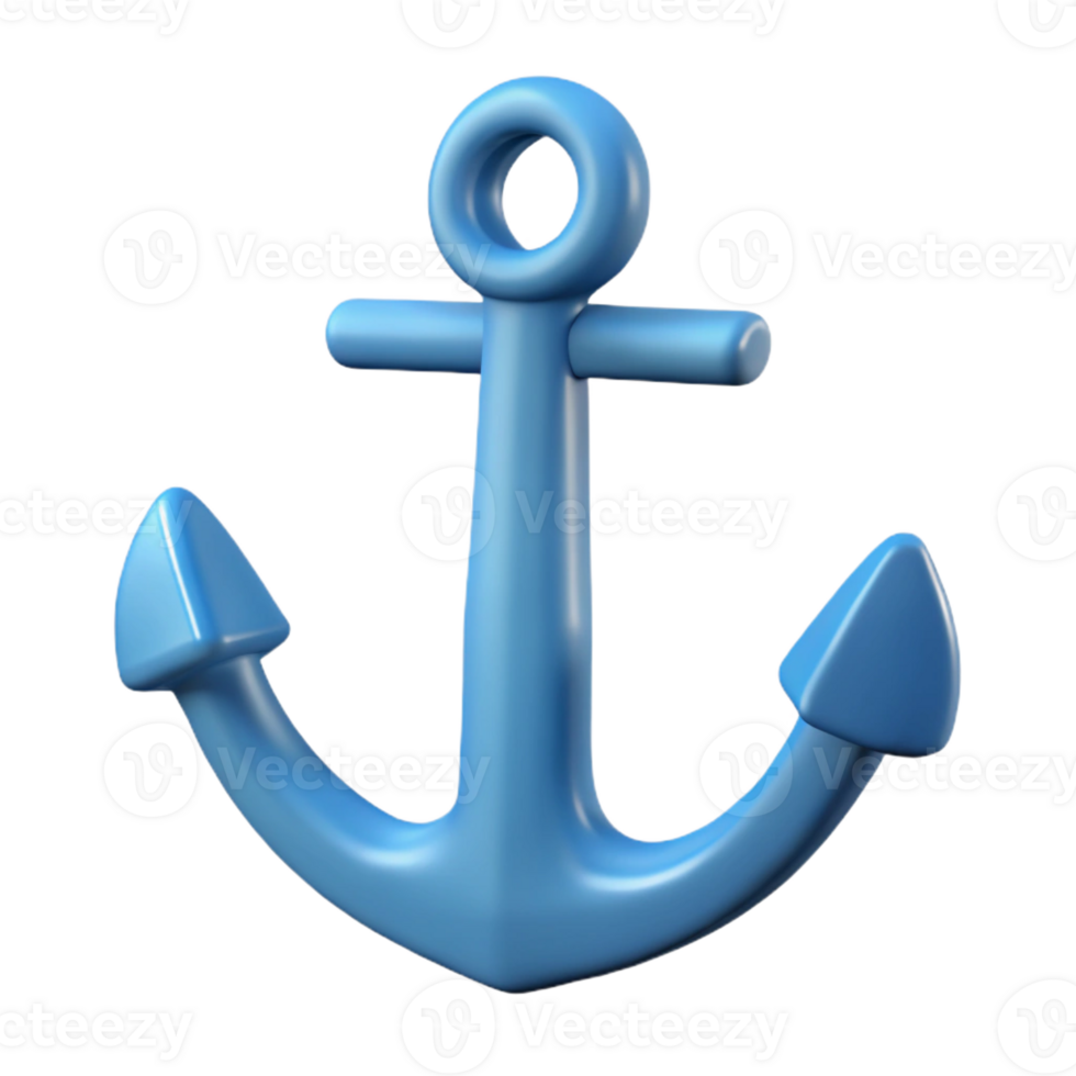 Standout Abstract Minimal Outline Of An Anchor Clean Lines Flat Color Scalable Design High