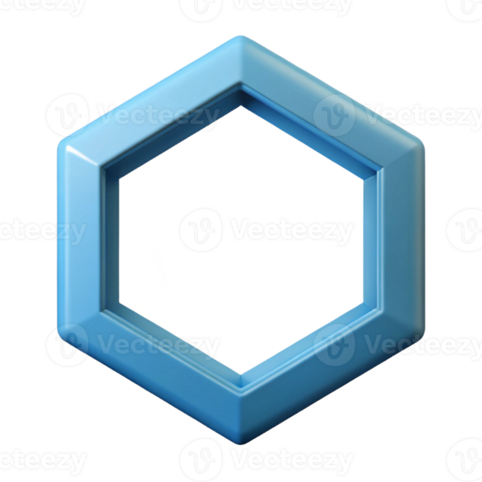 Unparalleled Coastal Geometric Flat Color Outline Of A Hexagon Crisp Edges Scalable Design