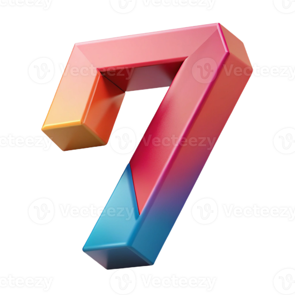 enchanting notable Crisp, geometric number with sharp edges. Minimal, flat color Scalable Design ...