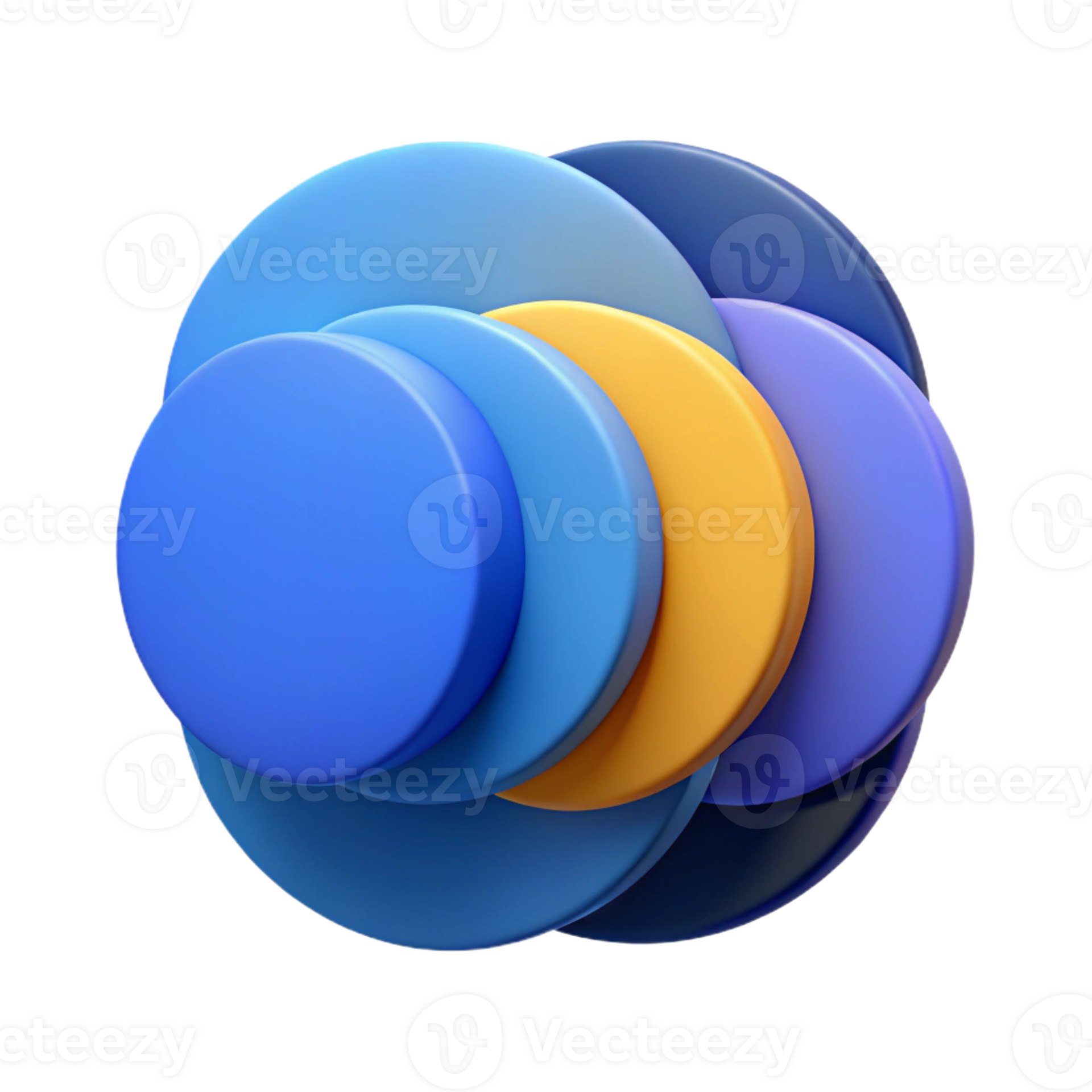 Timeless Avant Garde Clean Lines Overlapping Circles Flat Color Scalable Design Scalable