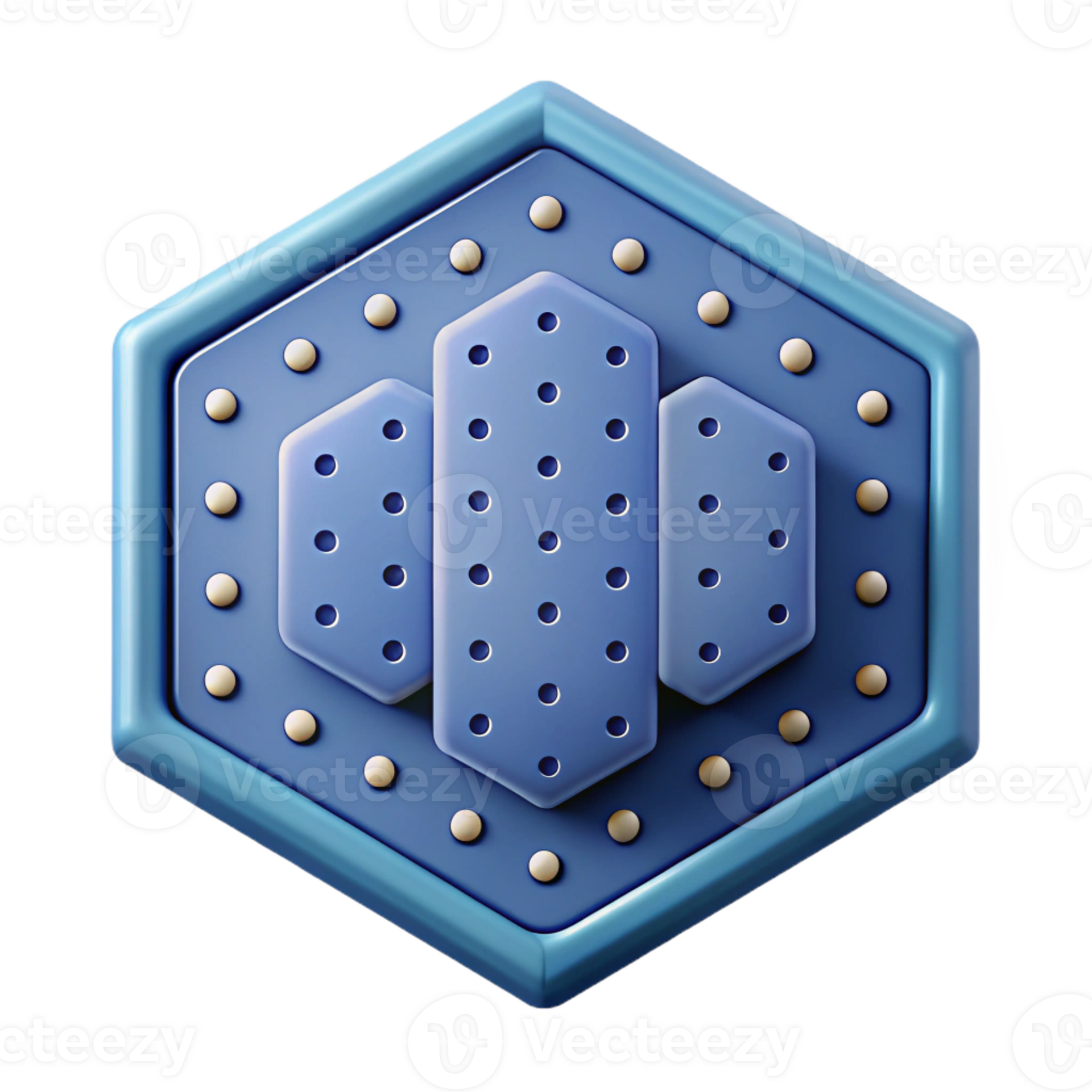 serene organic Minimal, overlapping hexagon pattern with dots, scalable ...