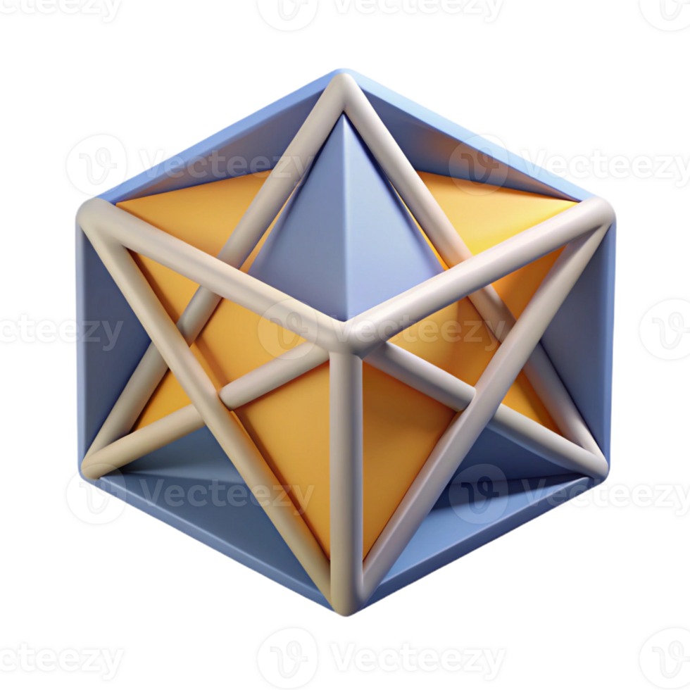 Rare Organic Abstract Geometric Shape With Intersecting Lines Clean Lines Flat Color Minimal