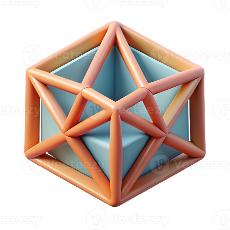 Dazzling Quintessential Abstract Geometric Shape With Intersecting Lines Clean Lines Flat