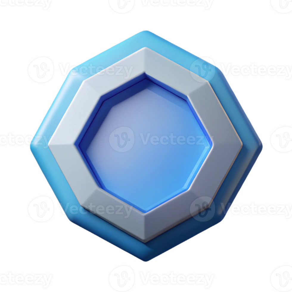Exemplary Victorian Hexagon With A Smaller Hexagon Inside Crisp Edges Flat Color Symmetrical