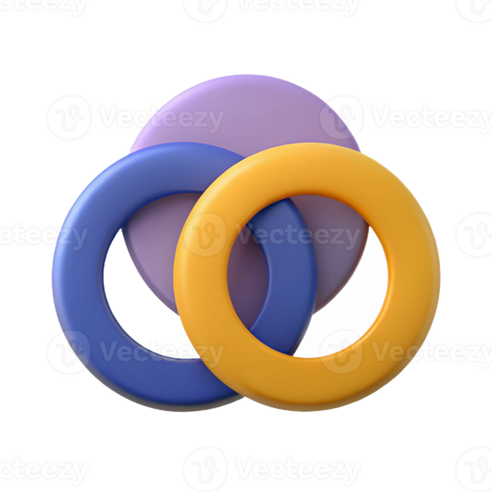 wonderful notable Three overlapping circles. Flat color, minimal design ...