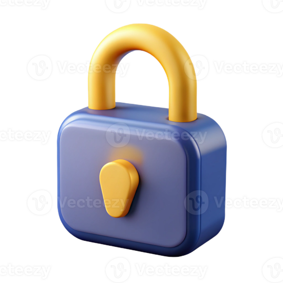 Notable Abstract Minimal Geometric Representation Of A Lock Flat Color Crisp Edges Scalable