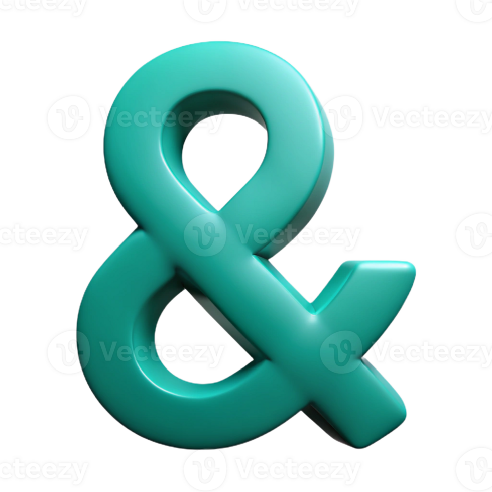 Exceptional Traditional Crisp Edges Scalable Ampersand With A Flat Teal Color Symmetrical