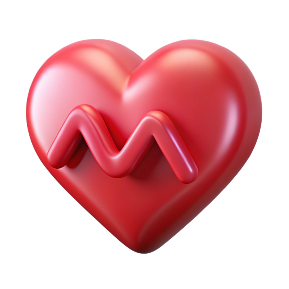 Energetic Exquisite Concept Art Style Isolated Cutout Of A Single Abstract Pulsating Heart