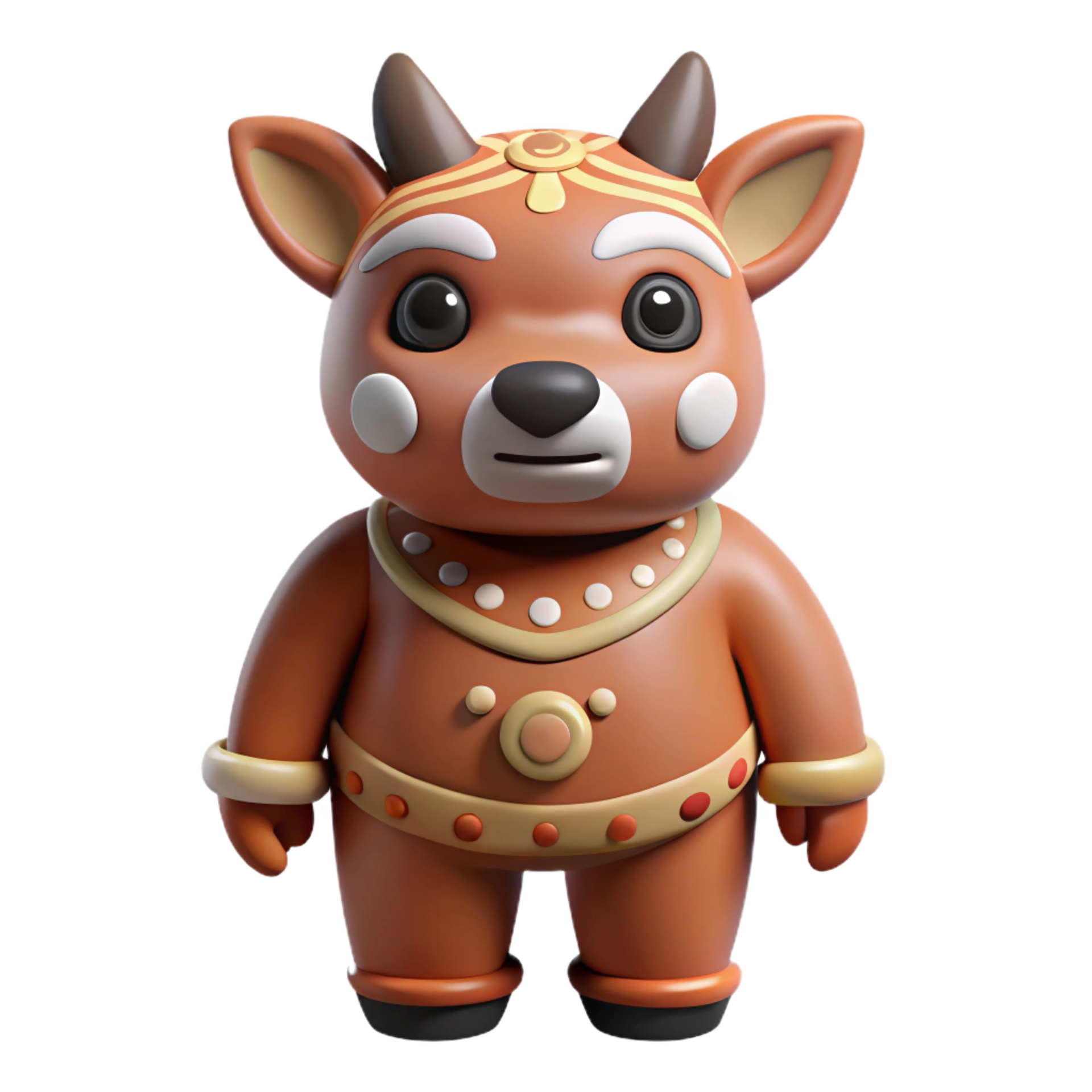 Exquisite Renaissance Photorealistic Hyper Specific Isolated Cutout Of A Single Tribal Clay