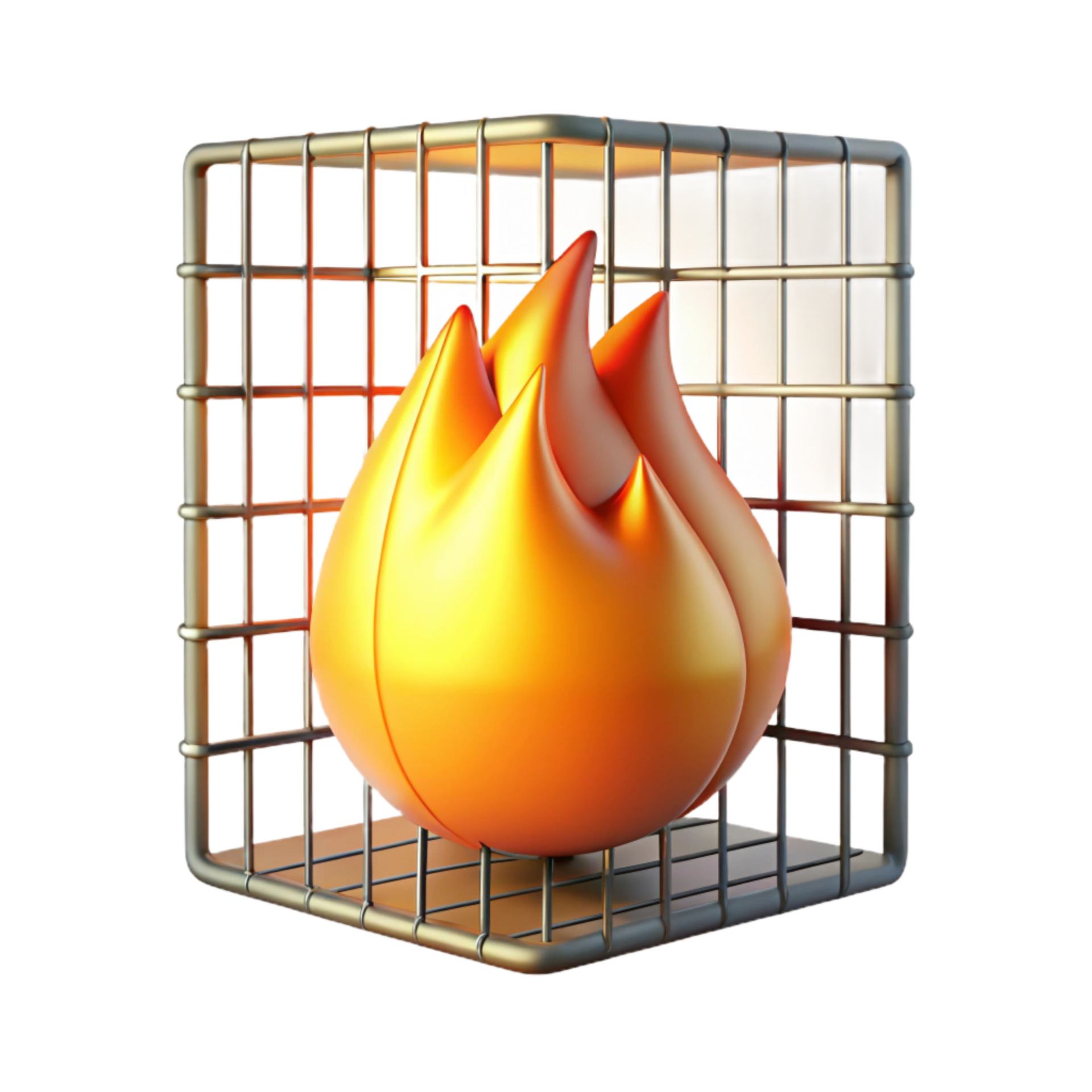 impressive traditional Translucent Flame Flickering Over Metal Grid Cutout detailed 60350088 PNG