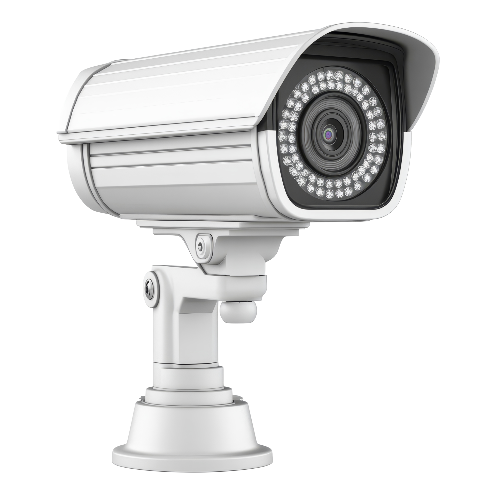Transparent image of a modern security camera designed for surveillance and monitoring in ...