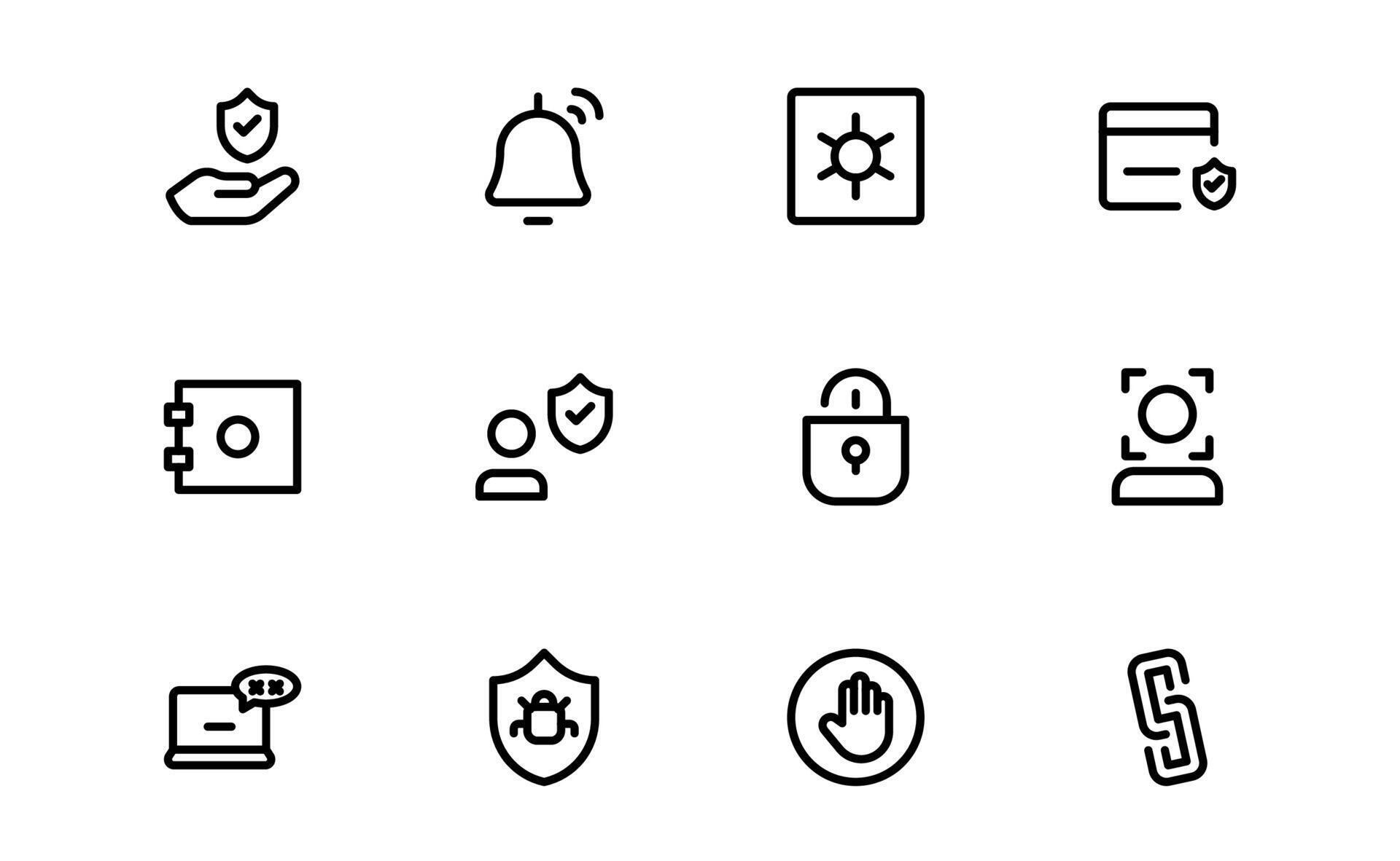 Premium Security Icons Set Pack Up Clean And Editable Vectors For Surveillance Protection