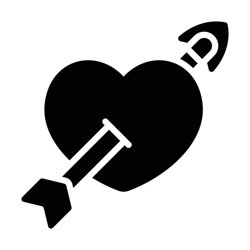 Simple Cupid glyph icon. The icon can be used for websites, print ...
