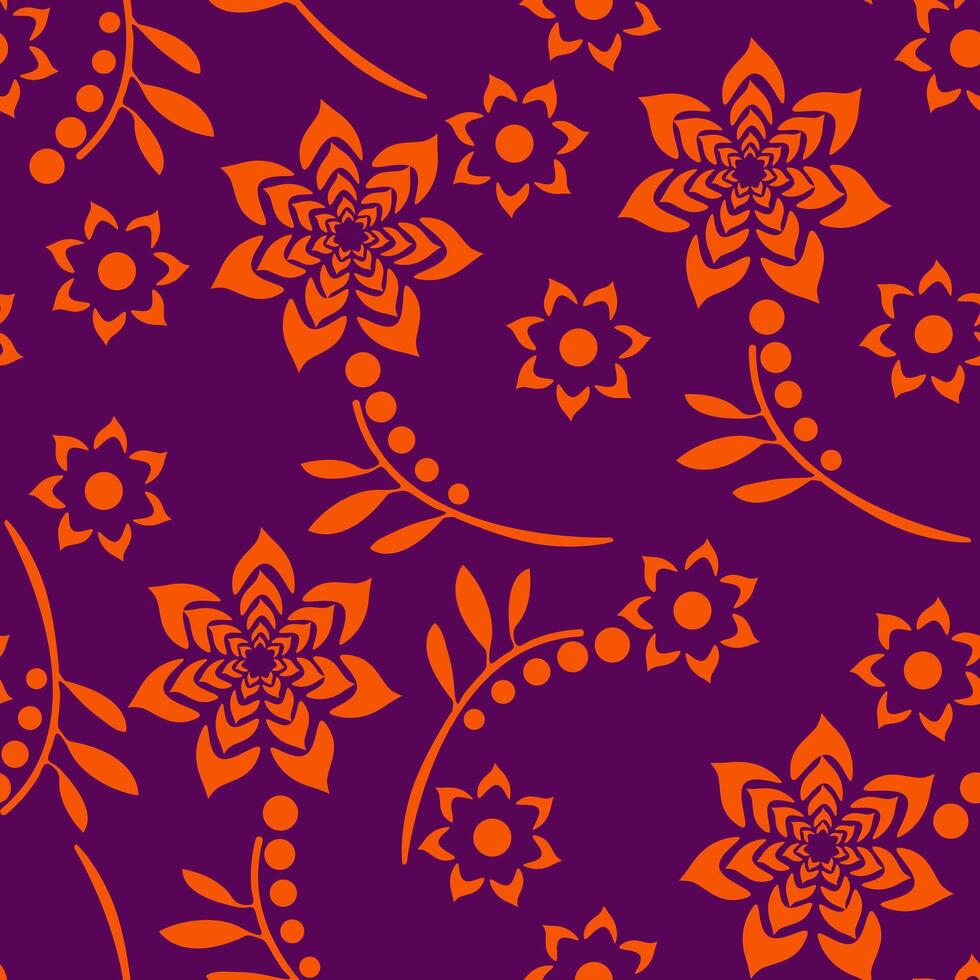 Ornamental Floral Pattern Abstract Flower Print Design Folk Art Floral ...