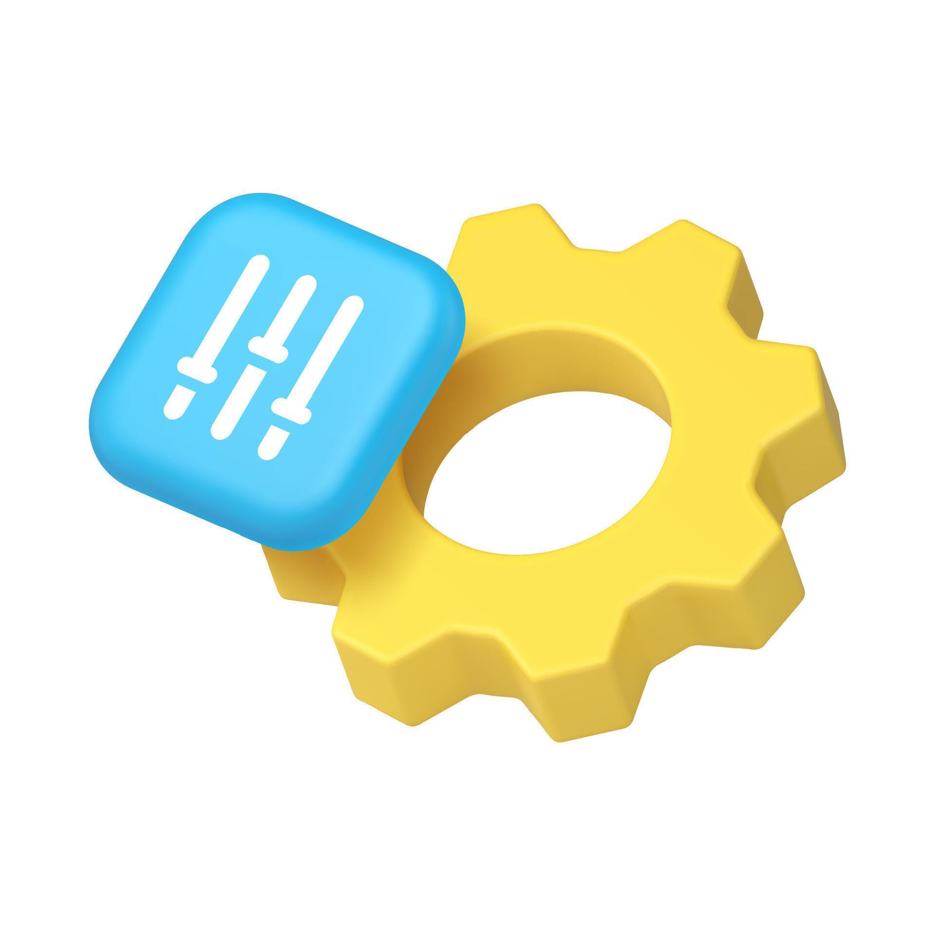 Settings Panel Option Configuration Productivity Optimization 3d Icon