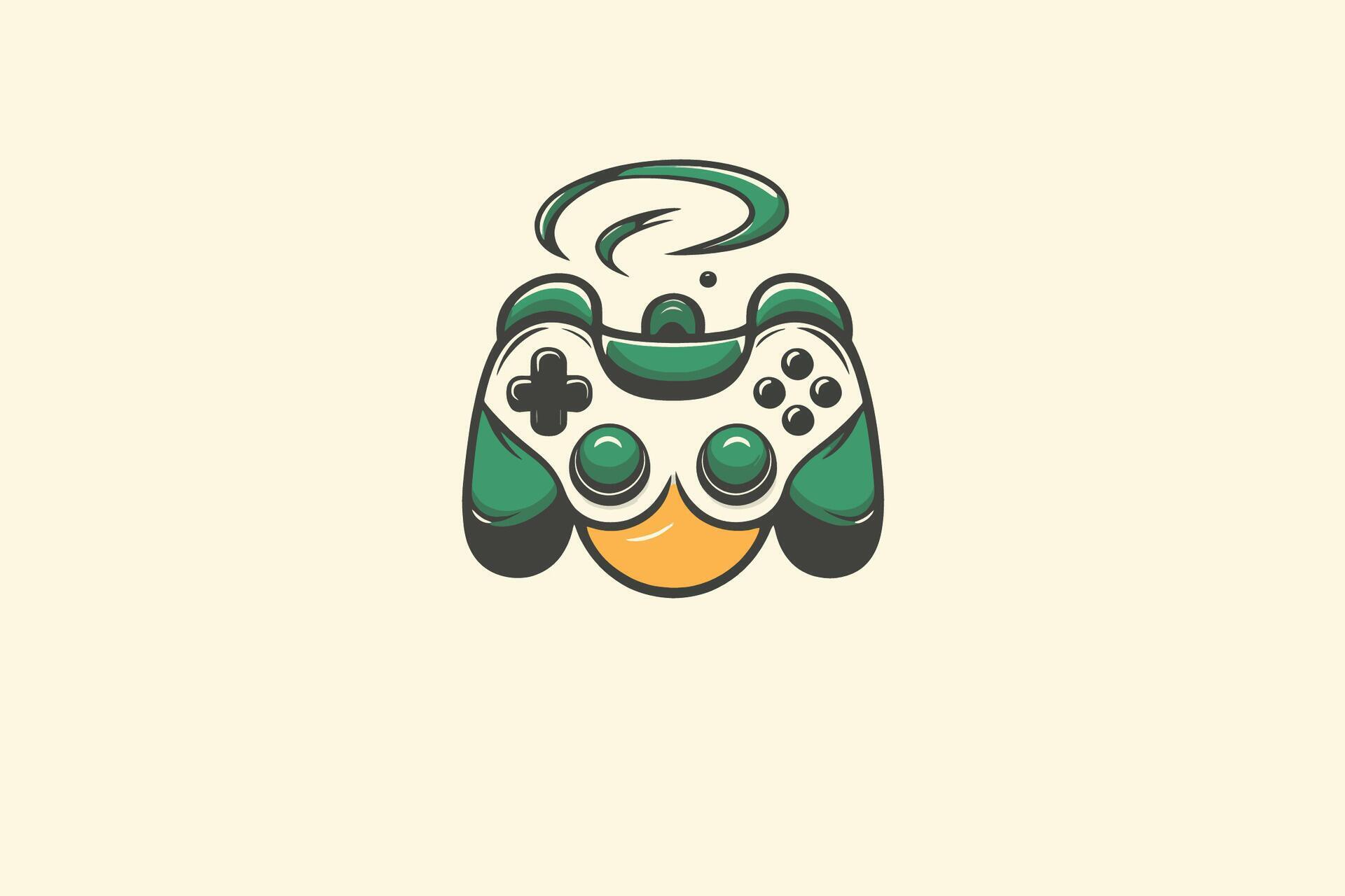 Stylish game controller graphic design. A cartoonish stylized ...