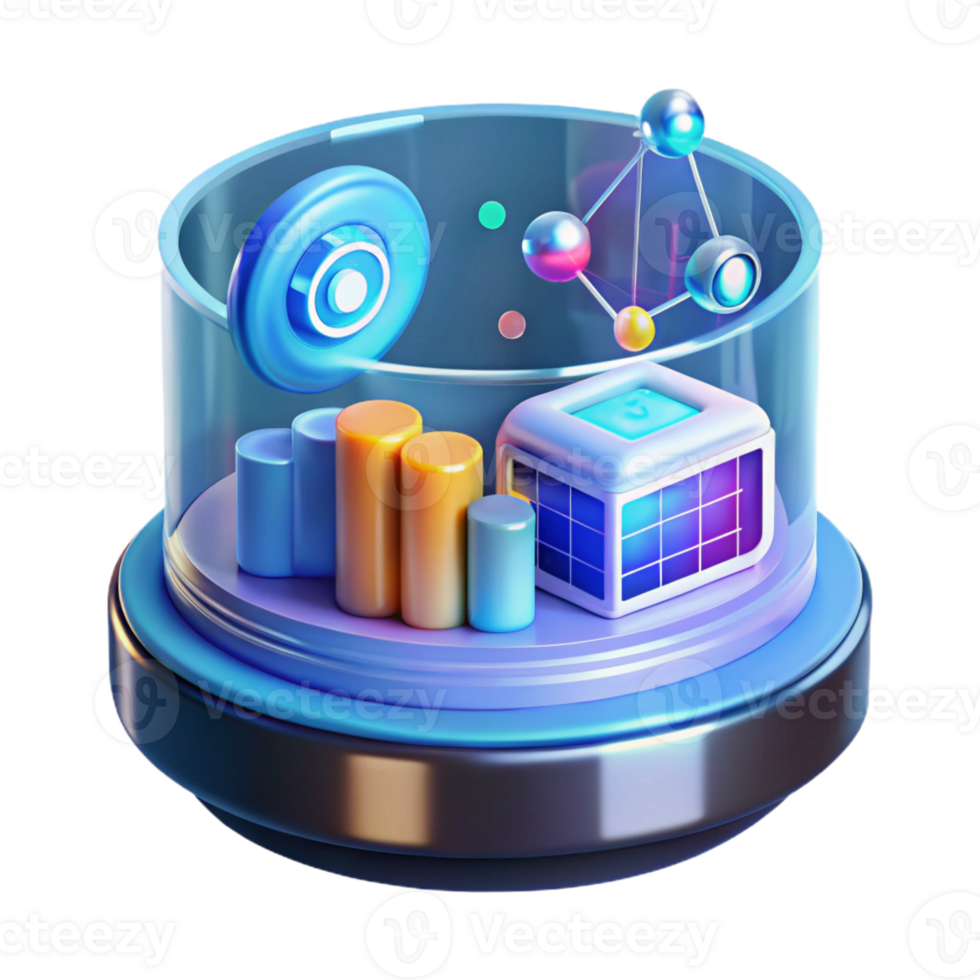 gorgeous geometric Holographic display, futuristic interface icons, data streams with ...