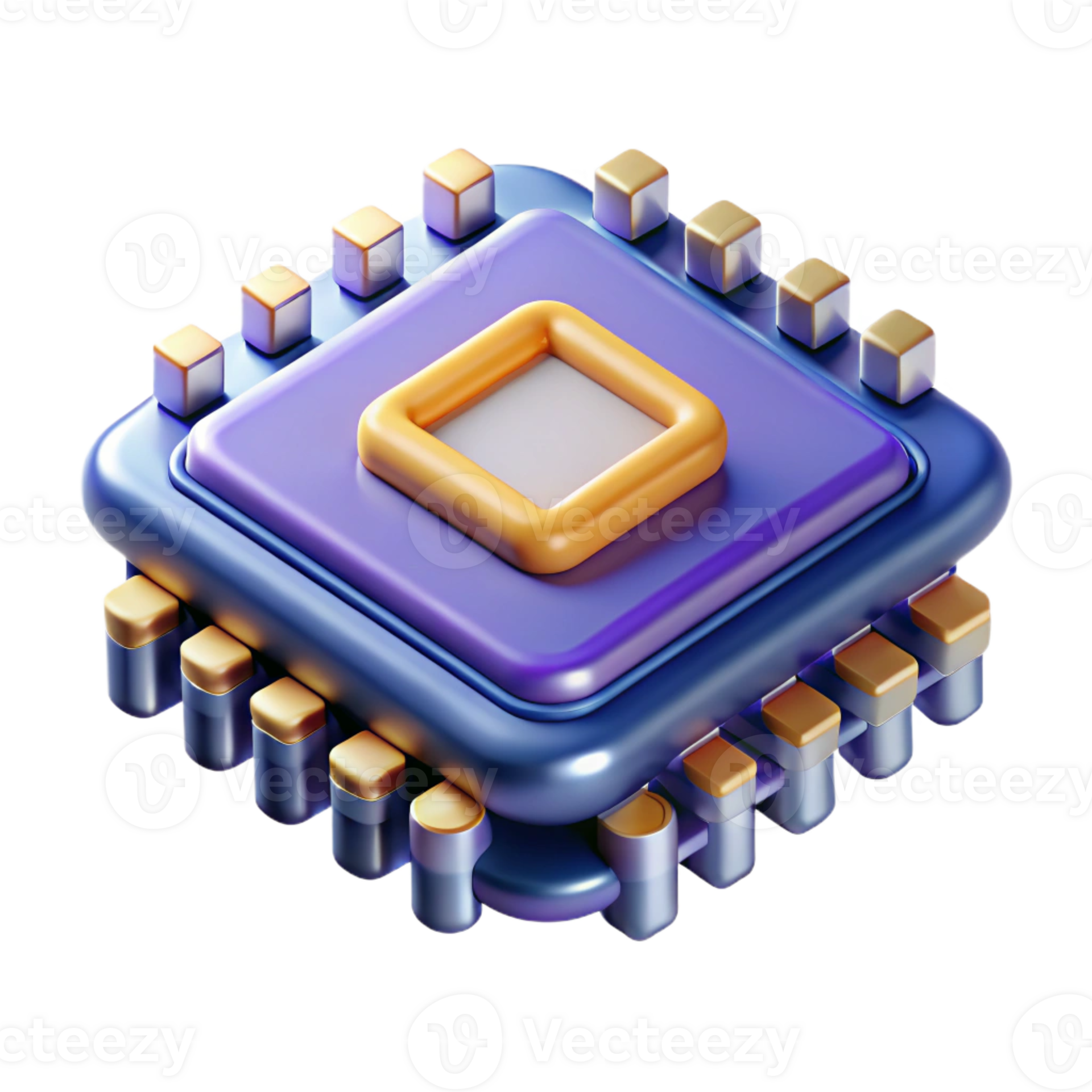 mesmerizing iconic Ultra-detailed, professional render of an isolated cutout of a quantum ...