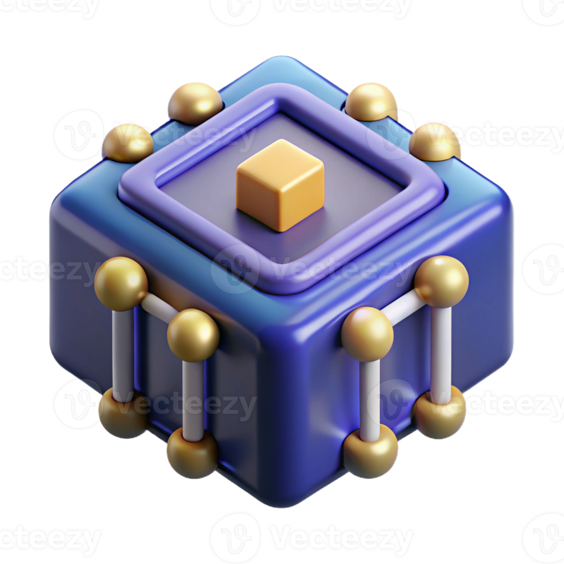 Exquisite Unforgettable Photorealistic Isolated Cutout Of A Single Quantum Computing Qubit